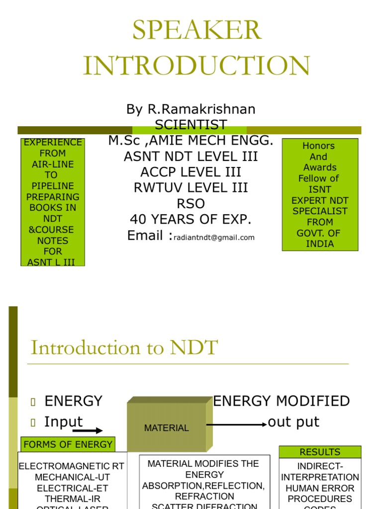 Introduction To NDT | PDF