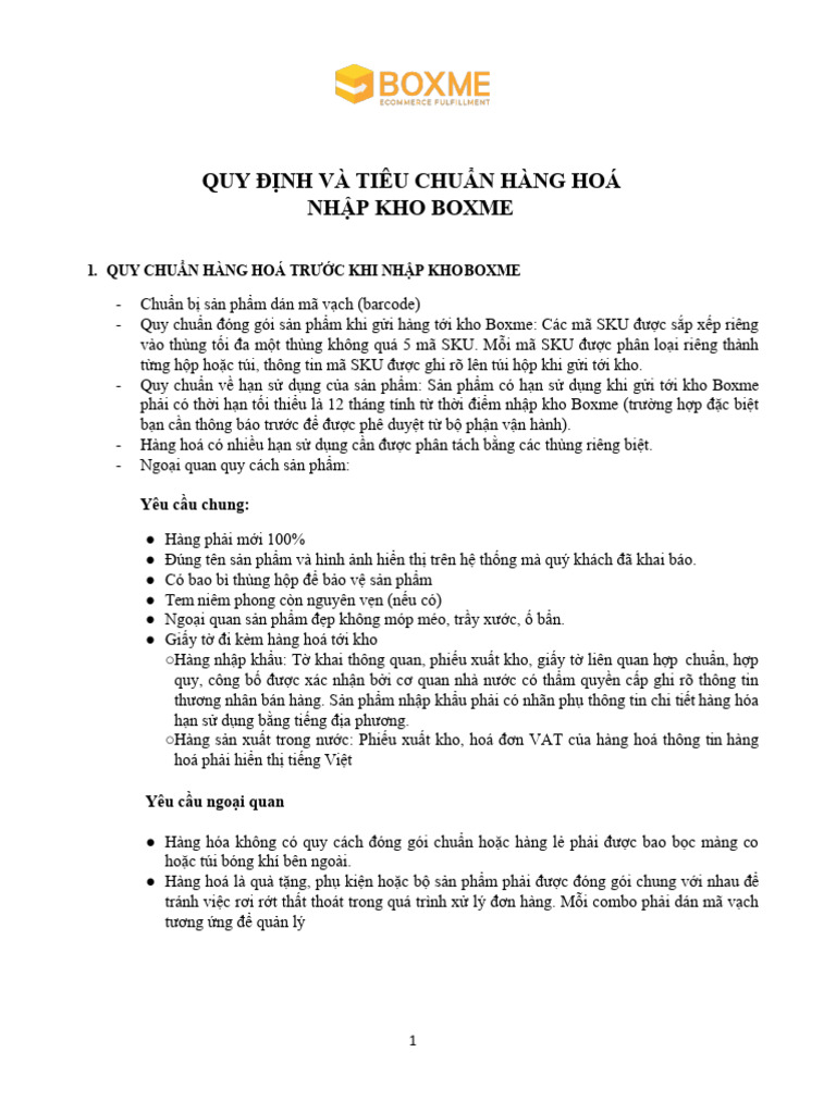 Quy-Dinh-Nhap-Kho-Boxme | PDF