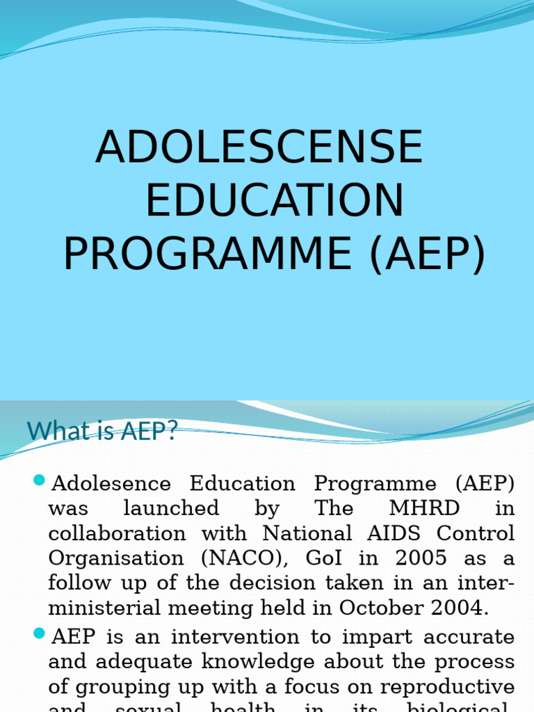 Adolescence Education Programme - AEP | PDF | Adolescence | Social Psychology
