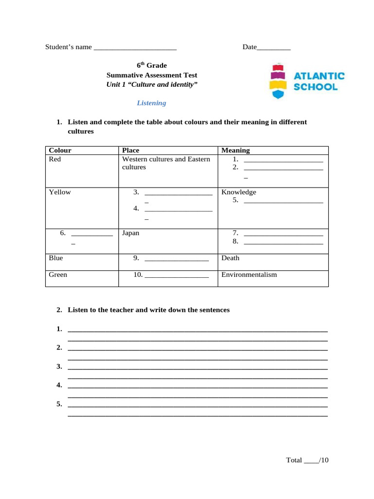 1 September Test 1 Grade 6 | PDF | Syntax | Grammar