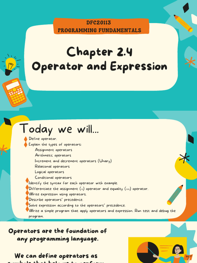DFC20113 - Chapter 2 (Basic Program Elements - 2.4) | PDF | Boolean Data Type | Arithmetic