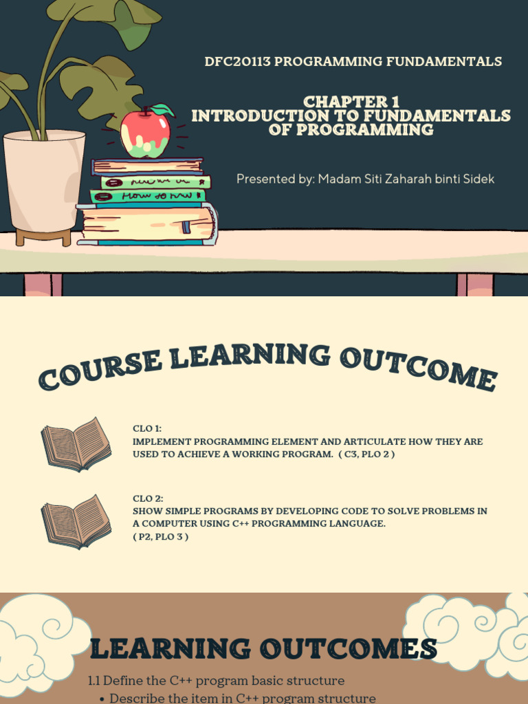 DFC20113 - Chapter 1 (Introduction To Fundamentals of Programming) | PDF | Programming ...