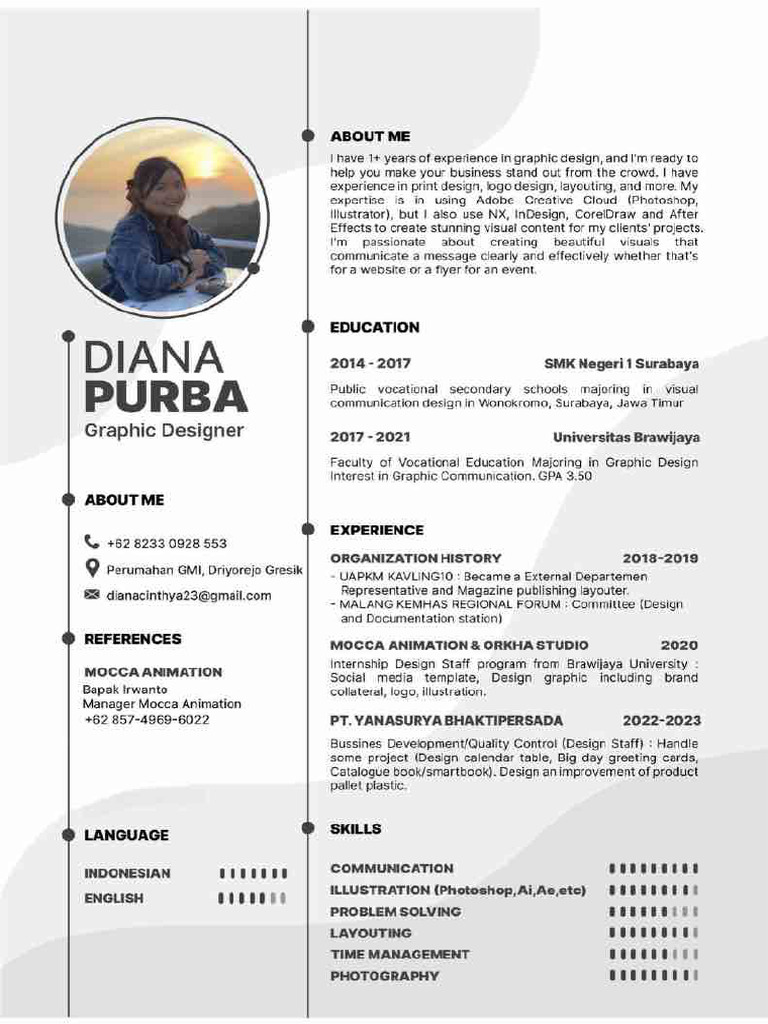 CV Diana Cinthya Theresia Purba - 11zon | PDF