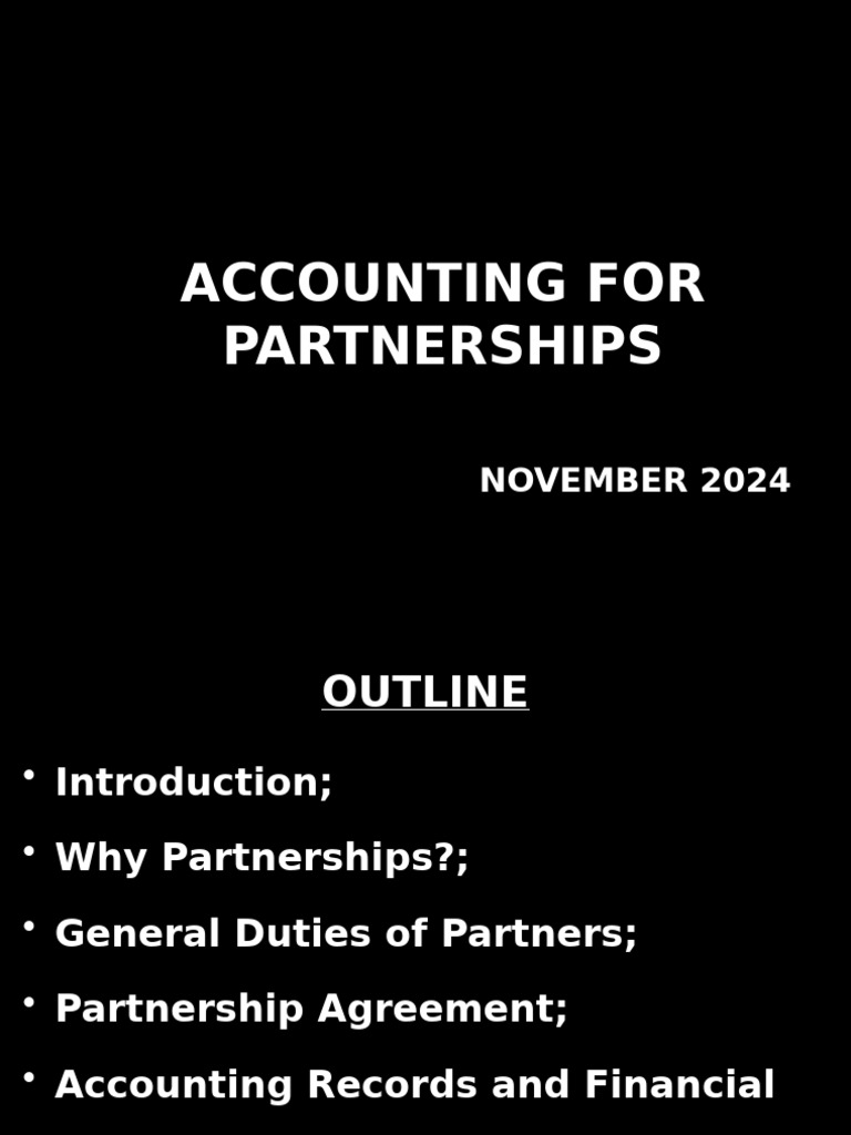 Accounting For Partnerships | PDF | Partnership | Debits And Credits