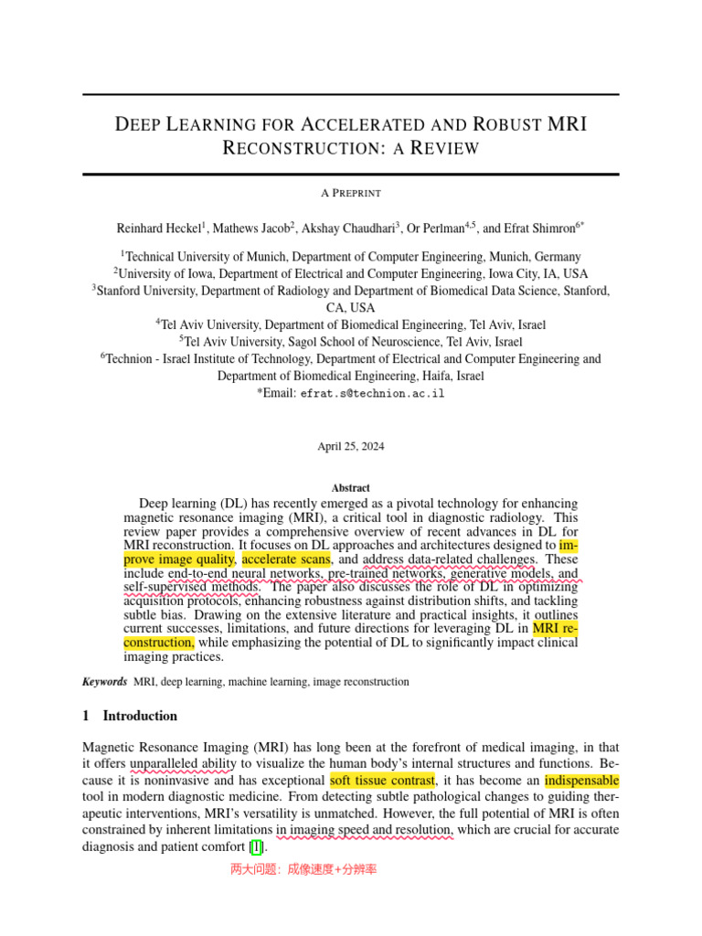 Deep Learning for Accelerated and Robust Mri Reconstruction a Review ...