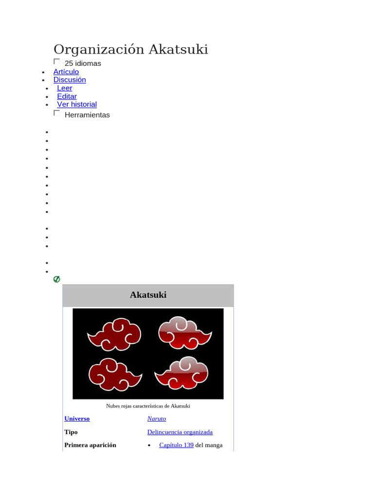 Organización Akatsuki | PDF