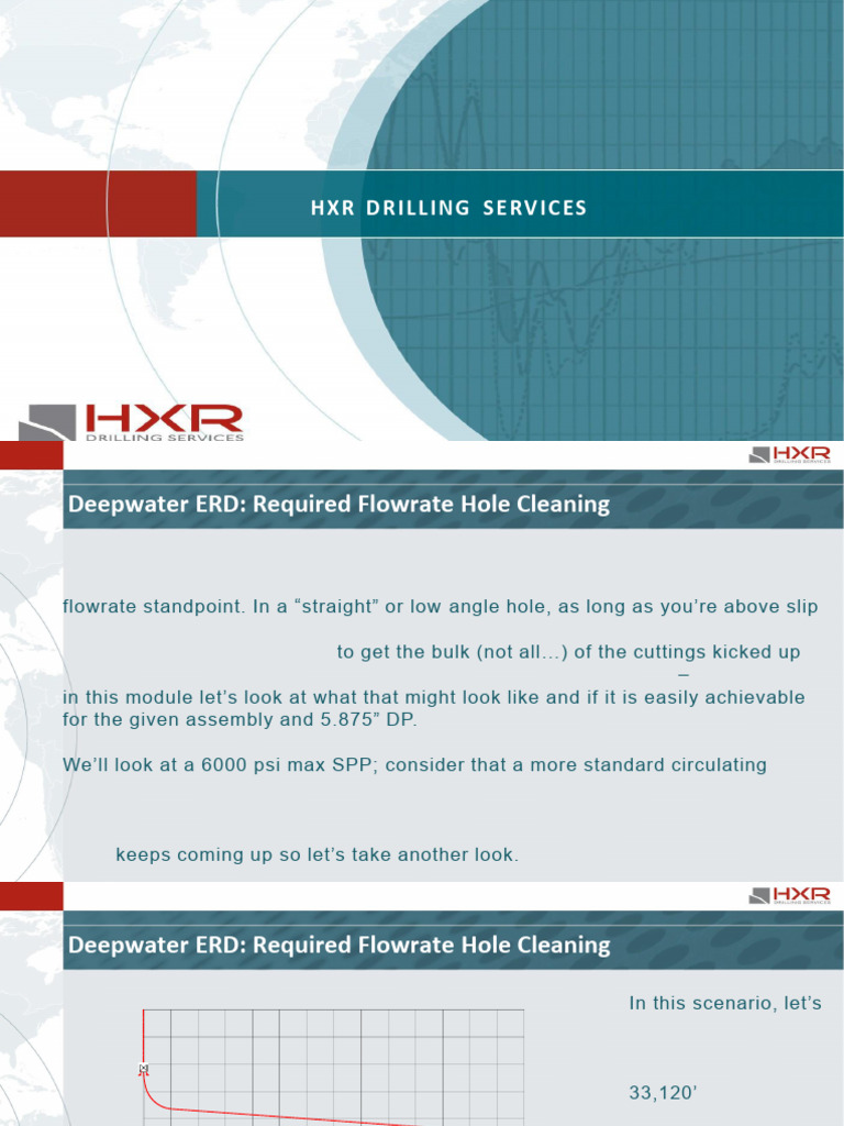 Deepwater ERD - Required Flowrate Hole Cleaning | PDF