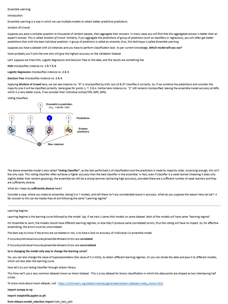 Ensemble Learning | PDF | Support Vector Machine | Statistical Classification