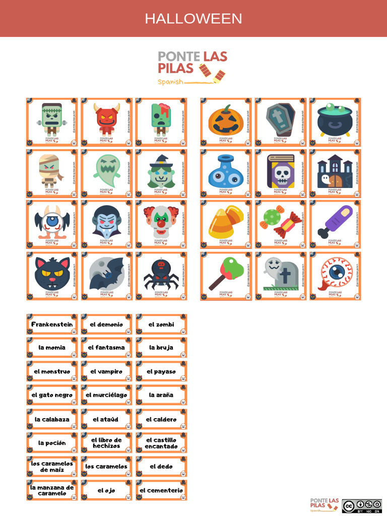 Actividades de Vocabulario Halloween | PDF | Víspera de Todos los Santos