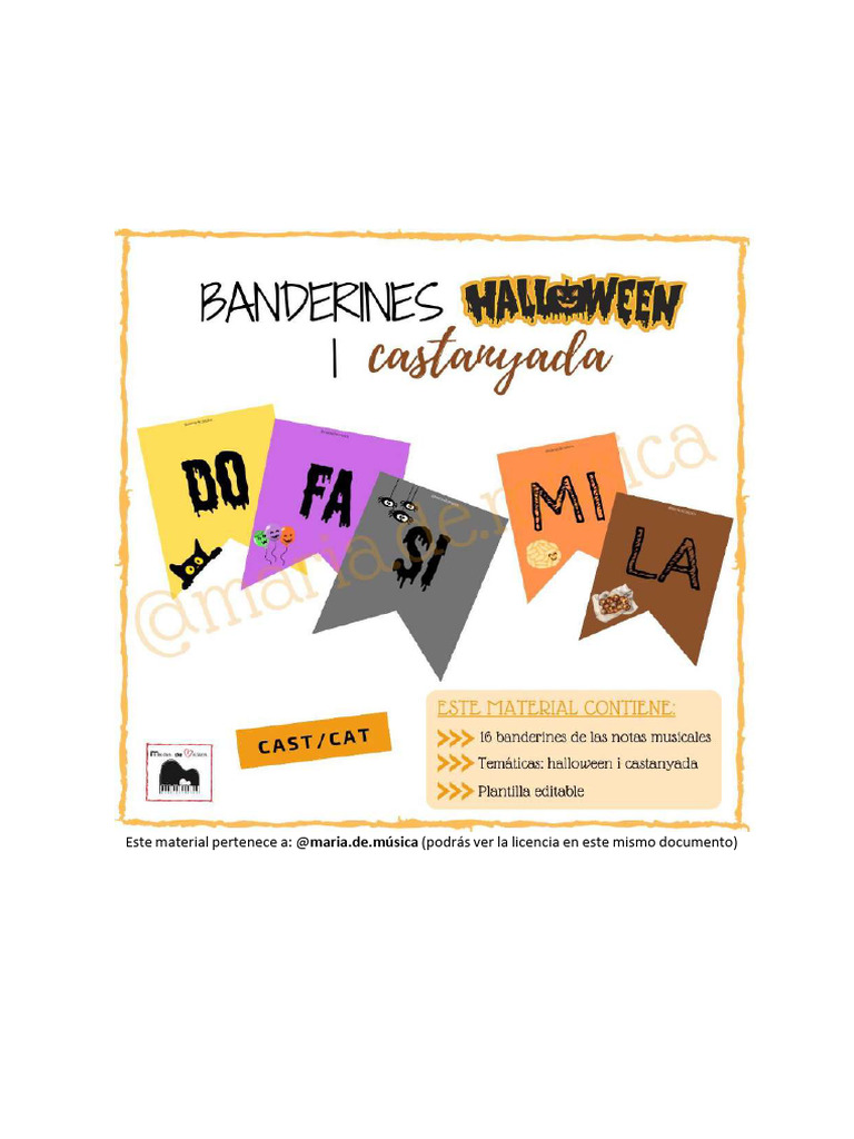 Banderines Halloween-Castanyada | PDF