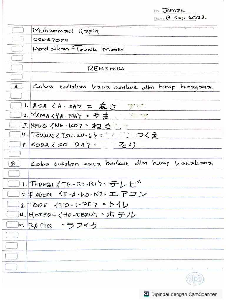 RENSHUU 1. Muhammad Rafiq | PDF