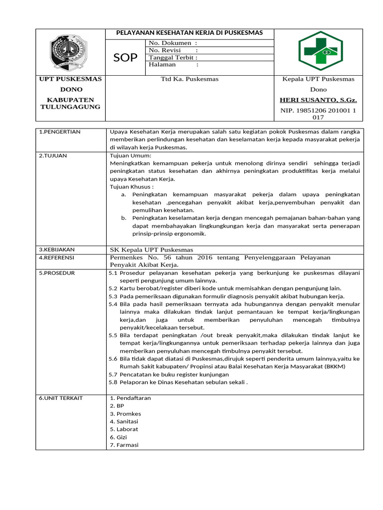 Sop K3 Terbaru | PDF