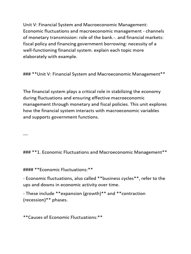 Unit_V | PDF | Macroeconomics | Fiscal Policy