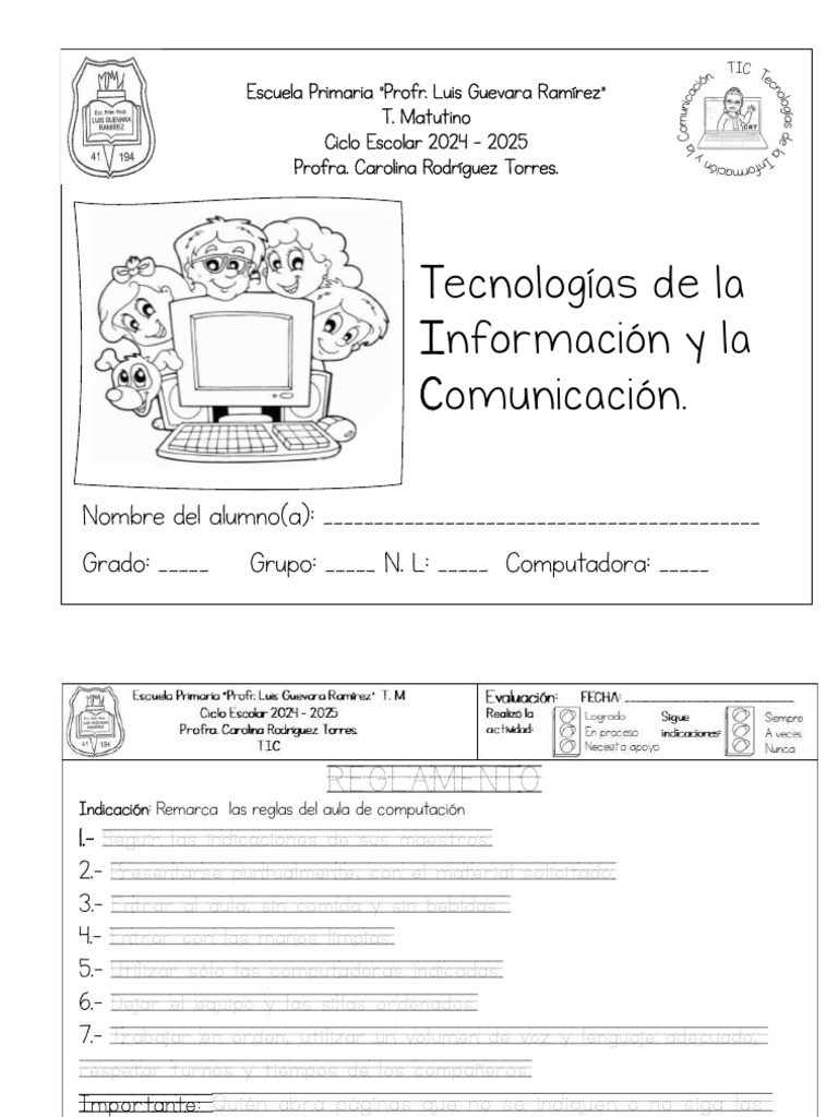 Cuadernillo tic 1° y 2° | PDF | Diseño | Hardware de la computadora