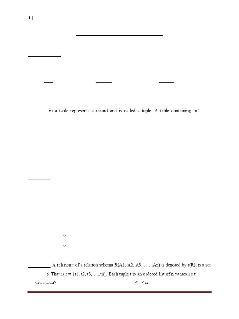 DBMS_Unit2 | PDF | Relational Model | Relational Database DBMS_Unit2 | PDF | Relational Model | Relational Database