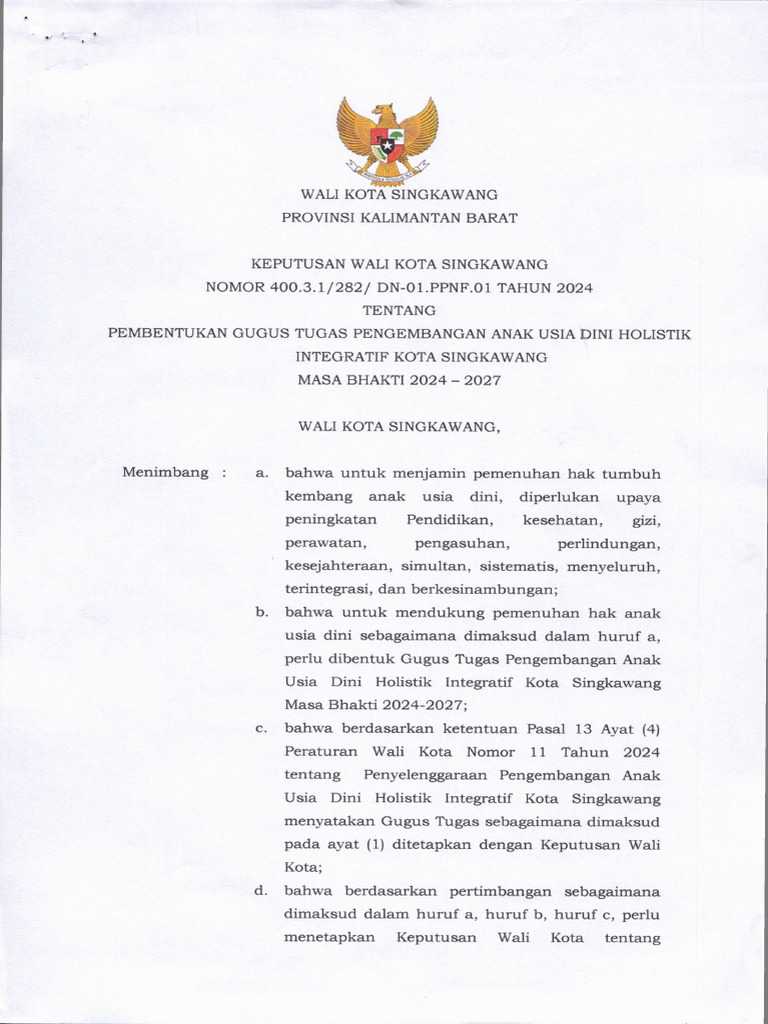 SK Tim Gugus Paud Hi 2024 | PDF