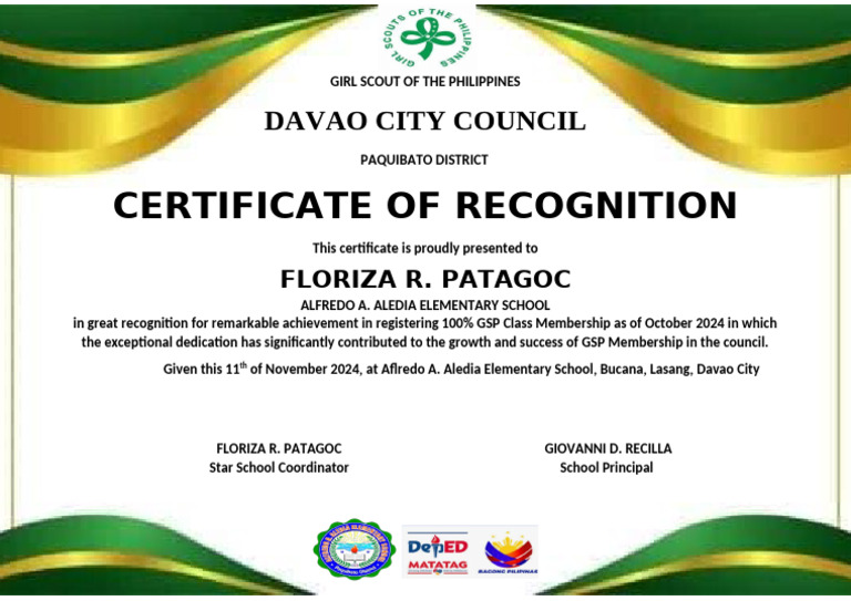 certificate gsp | PDF