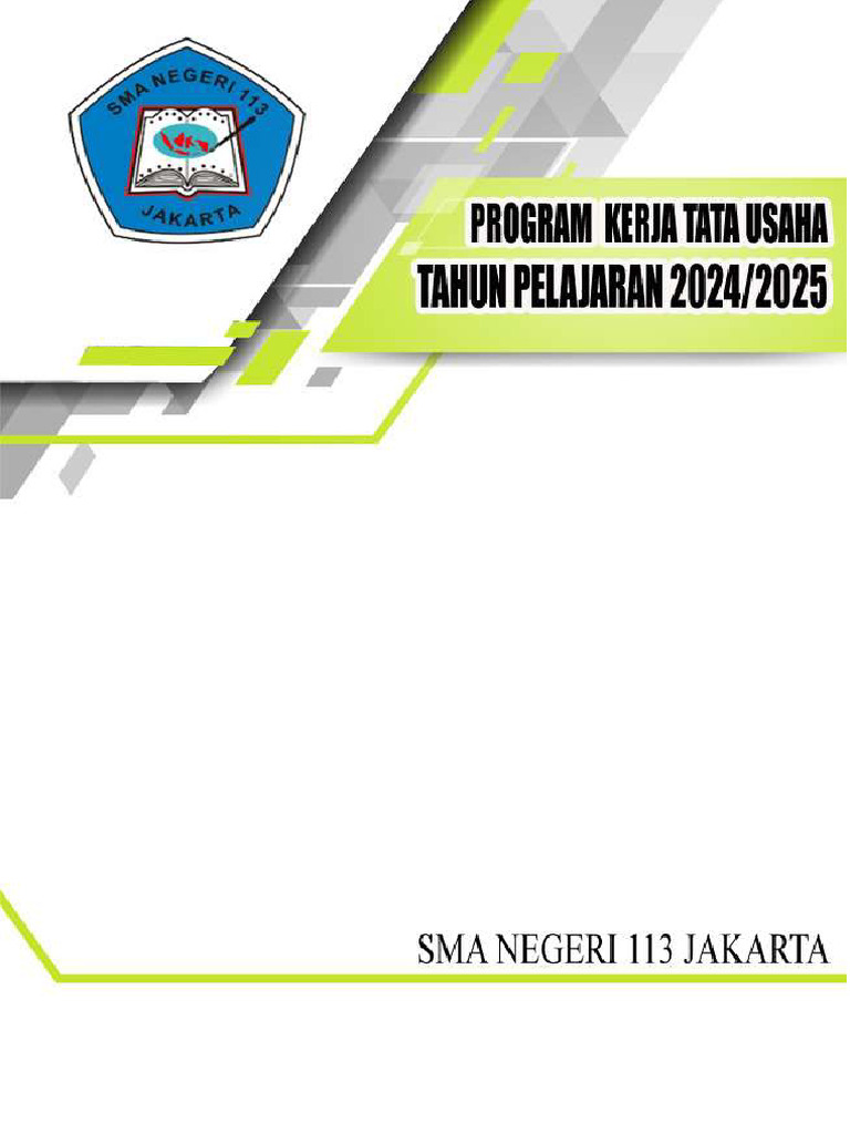 Program Pengembangan Administrasi SMAN 113 | PDF