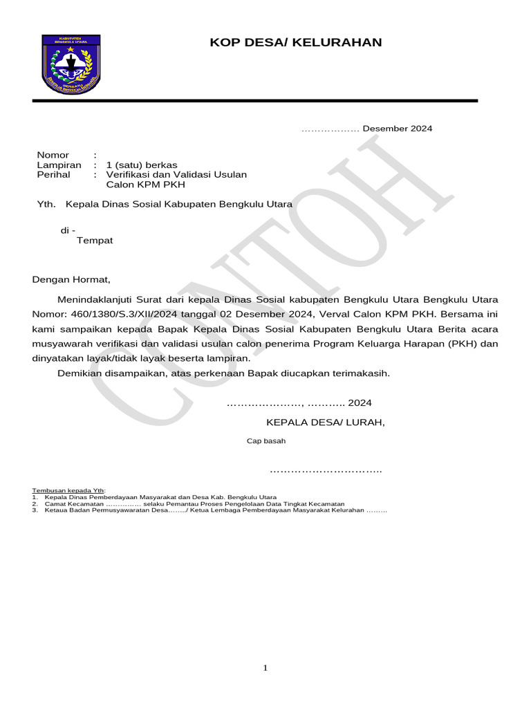 Contoh BA Muyawarah Verval Usulan - Des24 | PDF