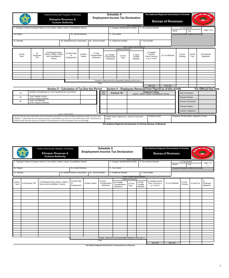 Employment Income Tax Dec | PDF | Payroll Tax | Irs Tax Forms