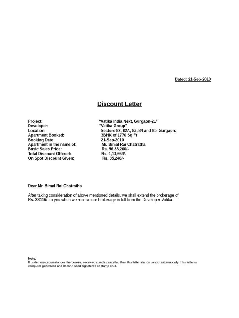 Credit Note-Mr - Bimal Rai. | PDF