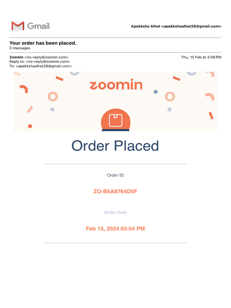 Your Order Has Been Placed. | PDF | Payments | Software