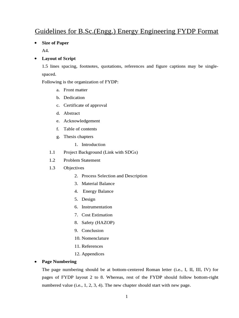 FYDP Template - Session 2020 | PDF | Gases | Bookbinding