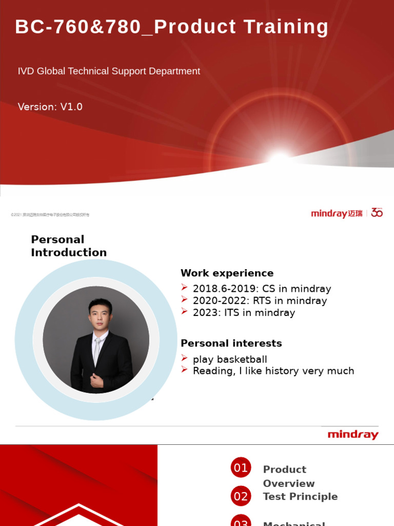 BC-760&780 - Product Training - EN - V1.0 | PDF | White Blood Cell ...