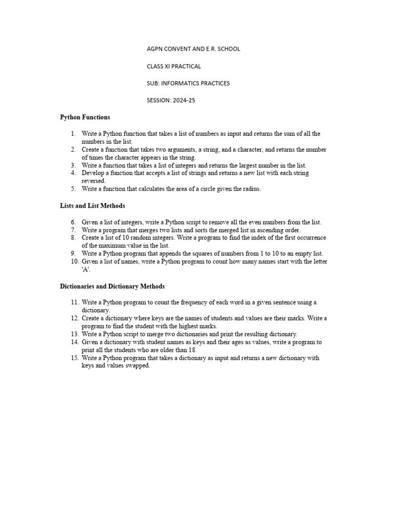 Python Functions & List Methods Guide | PDF
