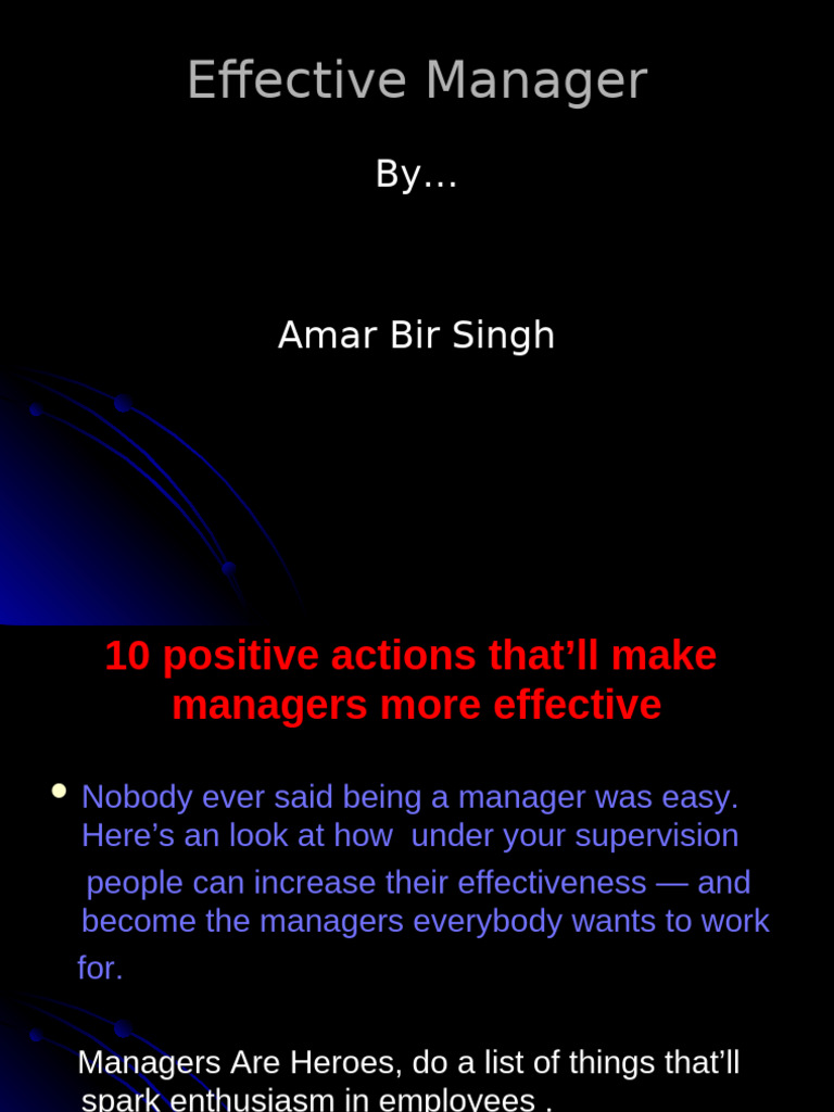 effective manager | PDF