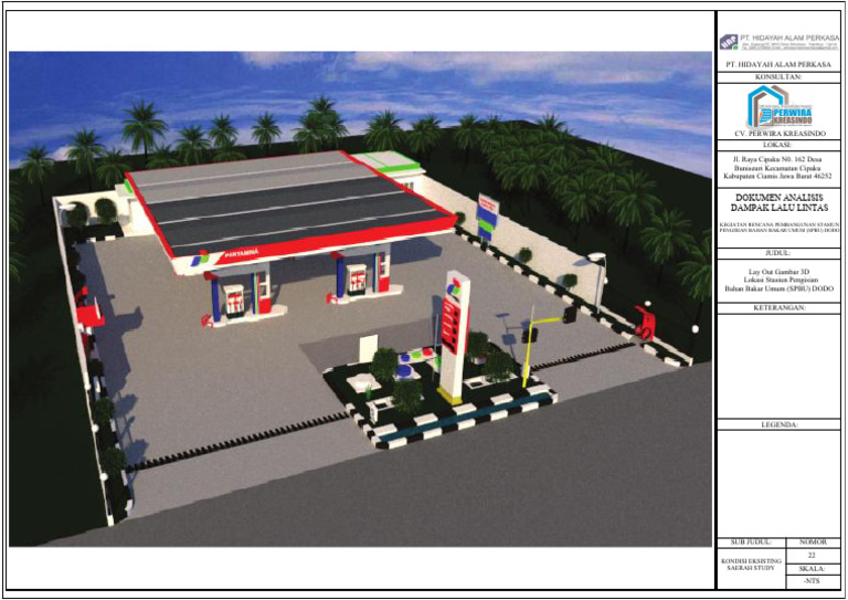 22.Layout Gambar 3d Spbu Cipaku Lalin0 | PDF