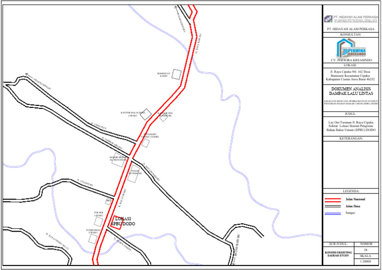 24.layout Jalan Turunan Spbu Cipaku Lalin0 | PDF
