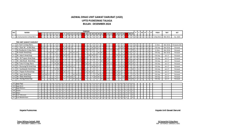 Jadwal Desember | PDF