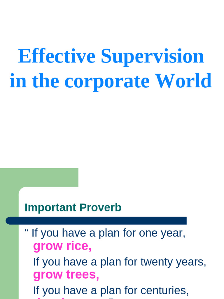 Effective Supervision | PDF | Employment | Evaluation