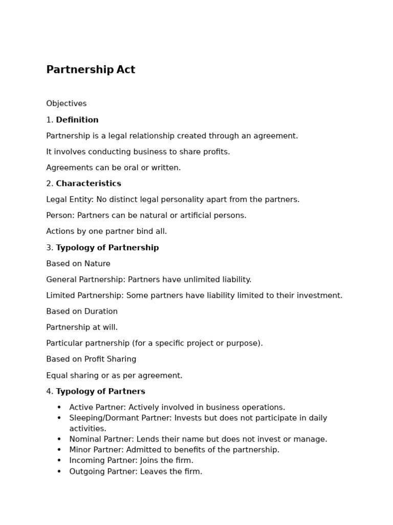Document (3) Partnership Act | PDF