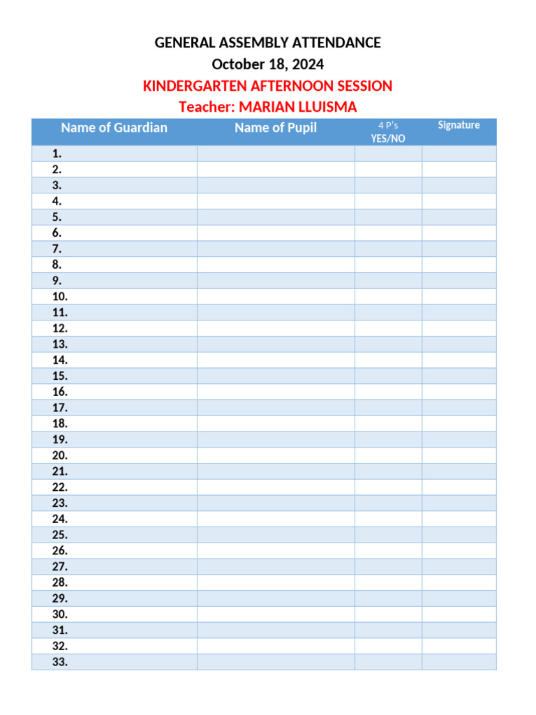 Vaccination Orientation Attendance | PDF