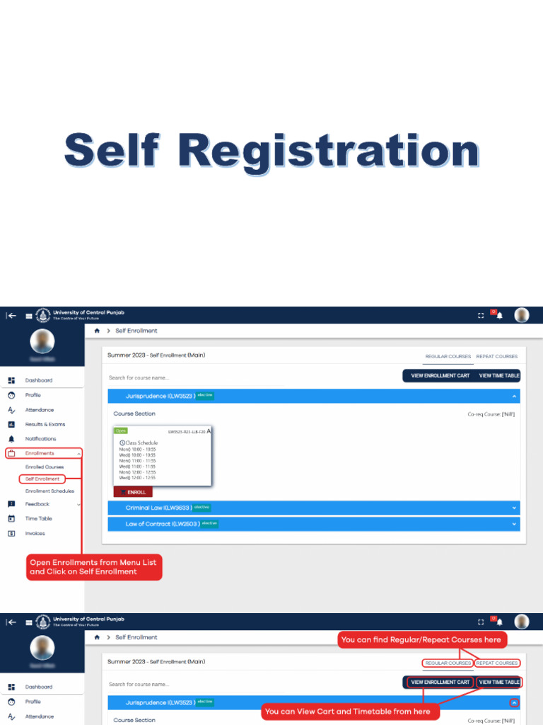 Student Registration Tutorial-S24 | PDF