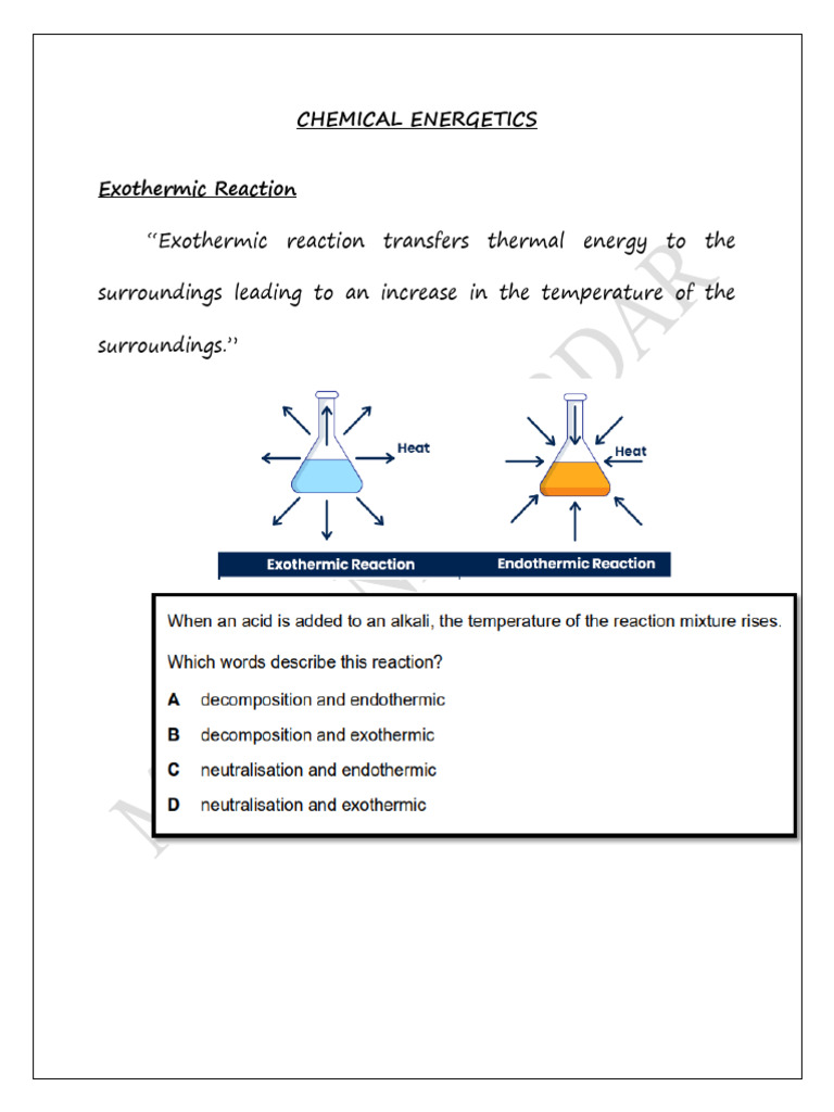 CH # 05 Chemical Energetics | PDF | Chemical Reactions | Chemistry