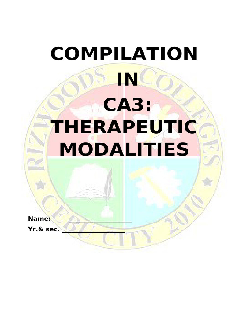 CA3 HANDOUTS | PDF | Psychotherapy | Punishments