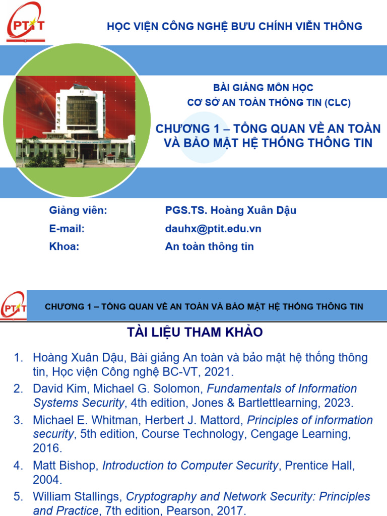 Dh-cs-Attt-clc-chuong 1 - Tong Quan Ve Atbm HTTT | PDF