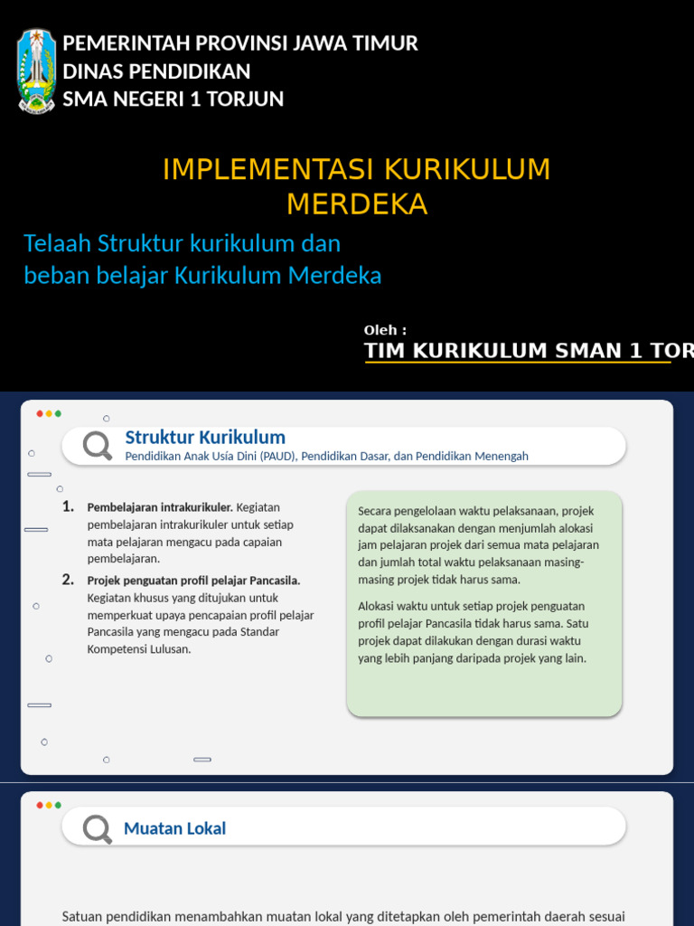 STRUKTUR KURIKULUM IKM 2022 PPSMA DINDIK JATIM | PDF