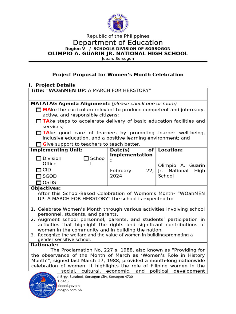 Oag-Project Proposal Gad-March2024 | PDF