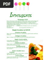 Doorknob Menu | PDF | Food And Drink | Cooking