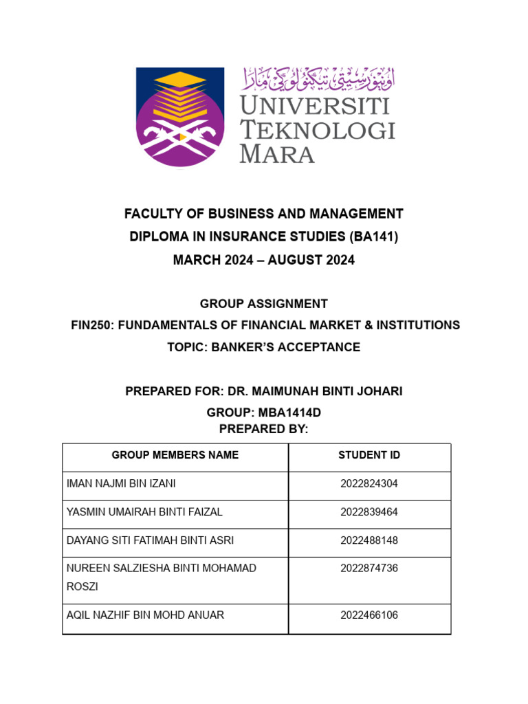 FIN250 Group Assignment | PDF | Banks | Bonds (Finance)