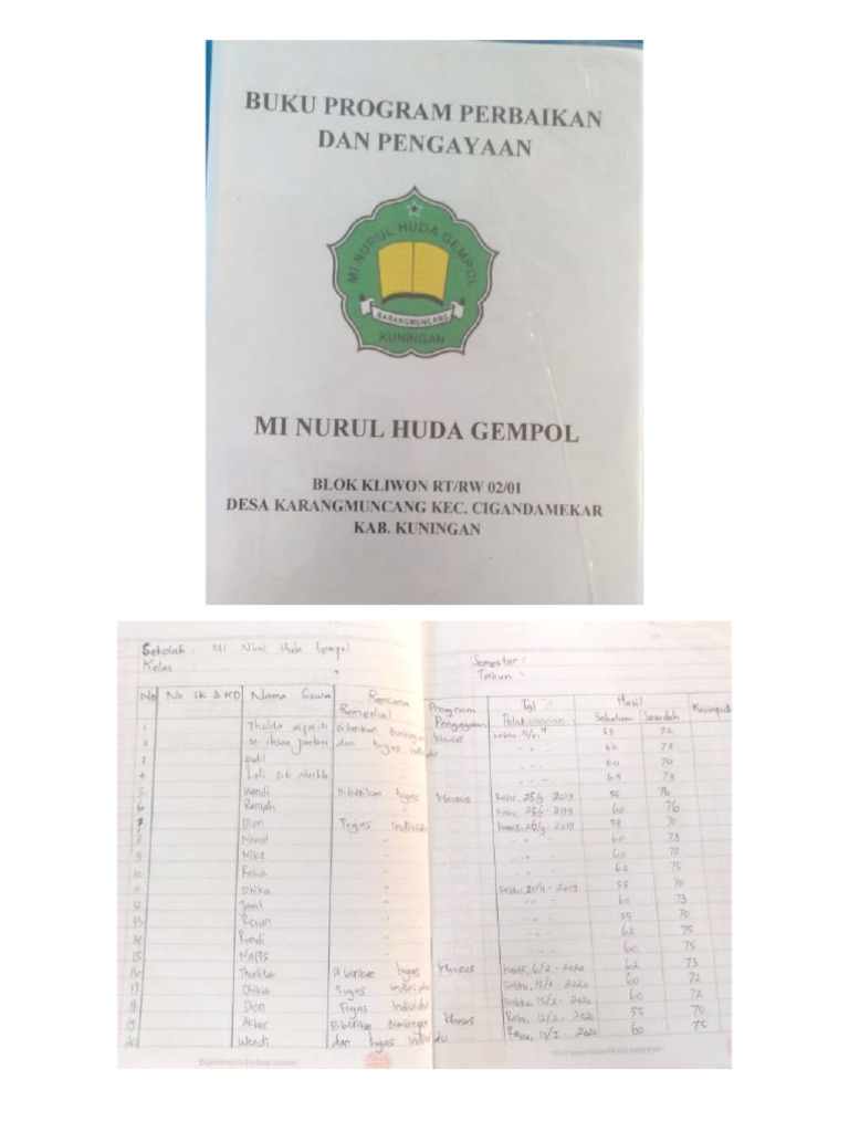 BUKU Program Perbaikan Dan Pengayaan | PDF