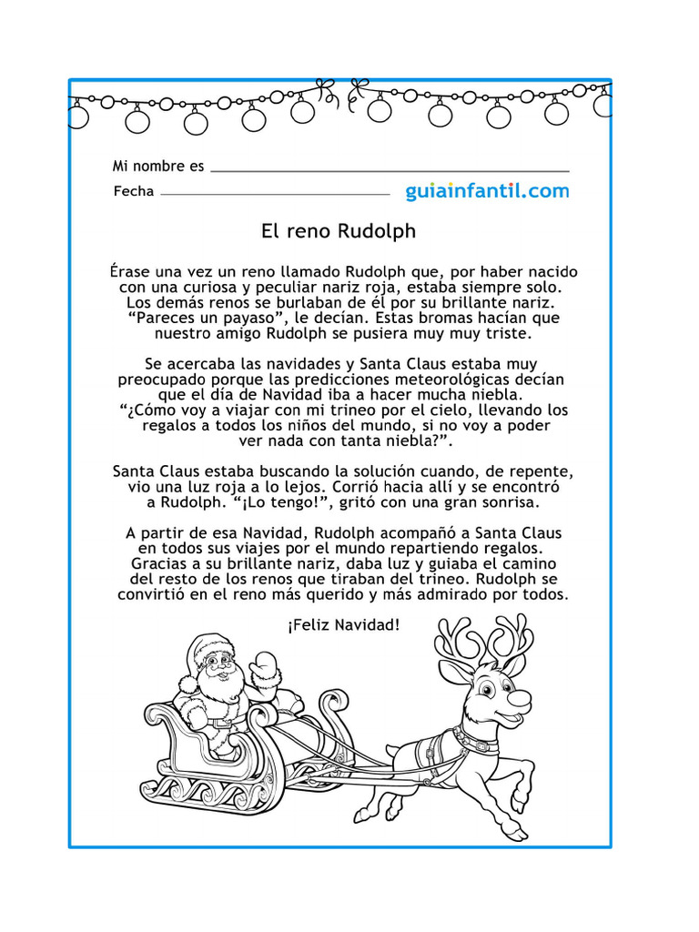 Cuento Rodolfo El Reno | PDF