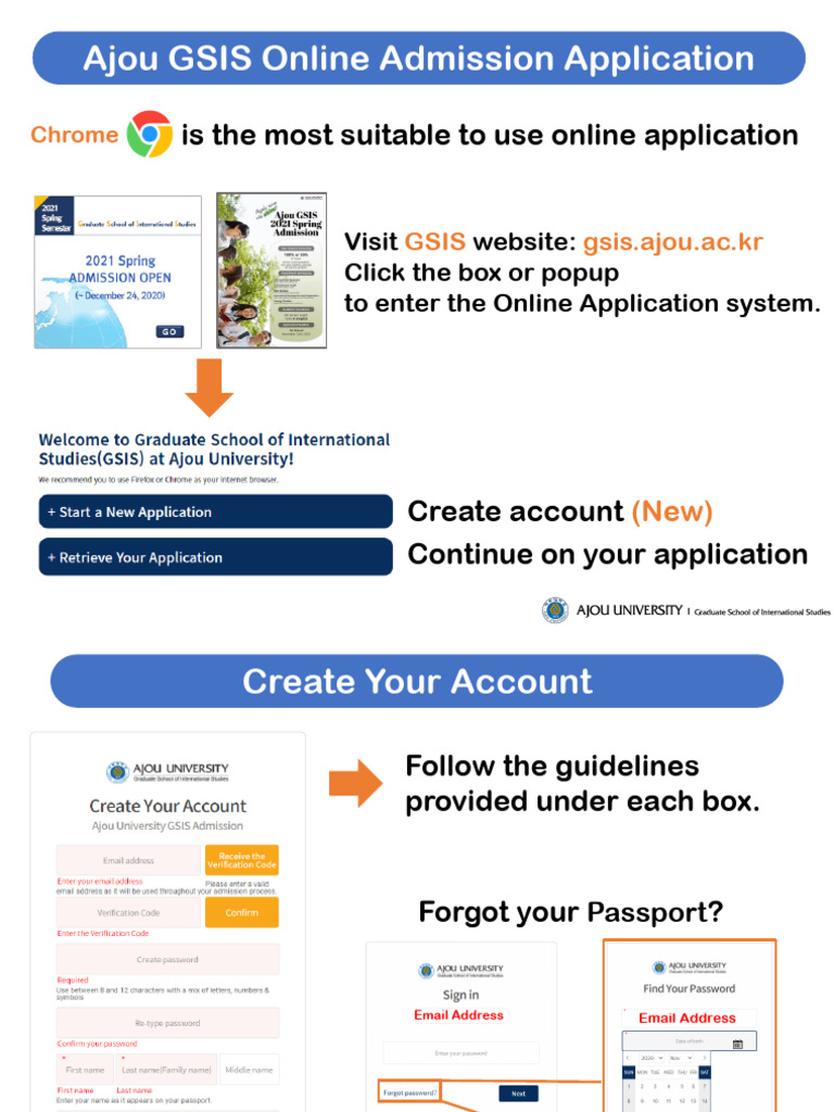 Ajou GSIS Online Admission Guide | PDF | World Wide Web | Internet & Web