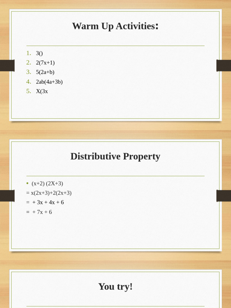 special products | PDF | Elementary Mathematics | Abstract Algebra