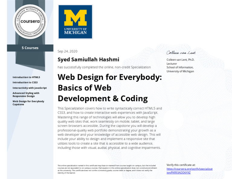 Coursera Web Design For Everybody | PDF | Web Design | Computing