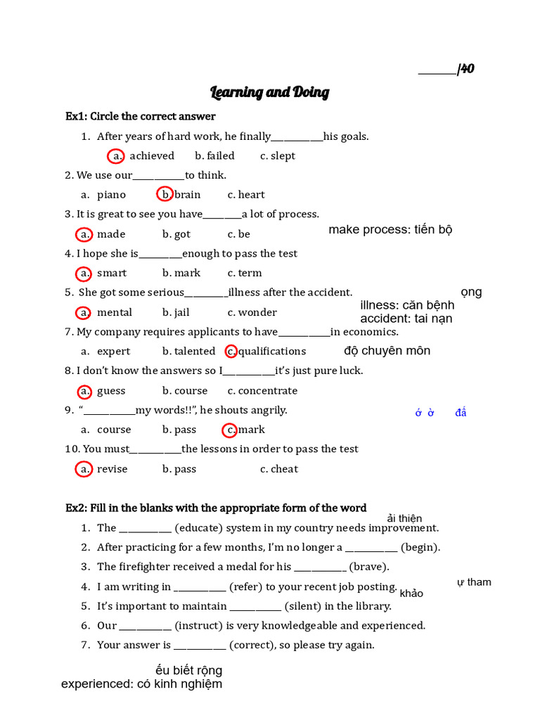 Unit 6 Learning and Doing (TC & WF) | PDF | Behavior Modification | Cognition